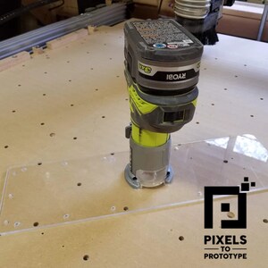 Acrylic Base for Ryobi Router ONE Cordless P601 PCL424B Trim Router ...