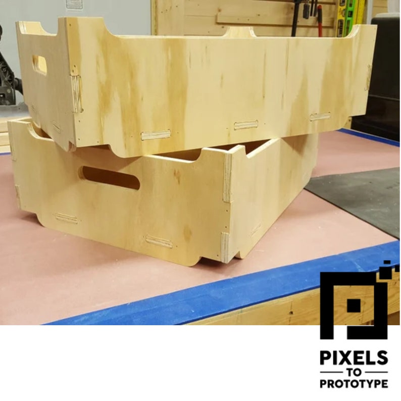 Stackable Crate 3 Sizes Design Files for CNC .f3d .step - Etsy UK