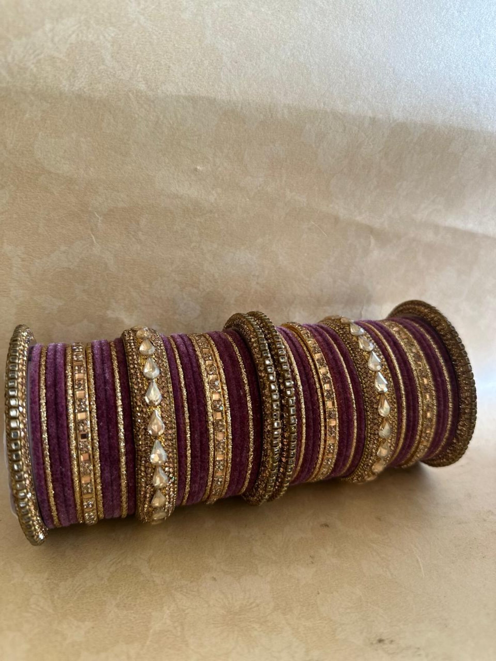 Wine Color Bangles With Embellishments(set of Two Hand ) - Etsy