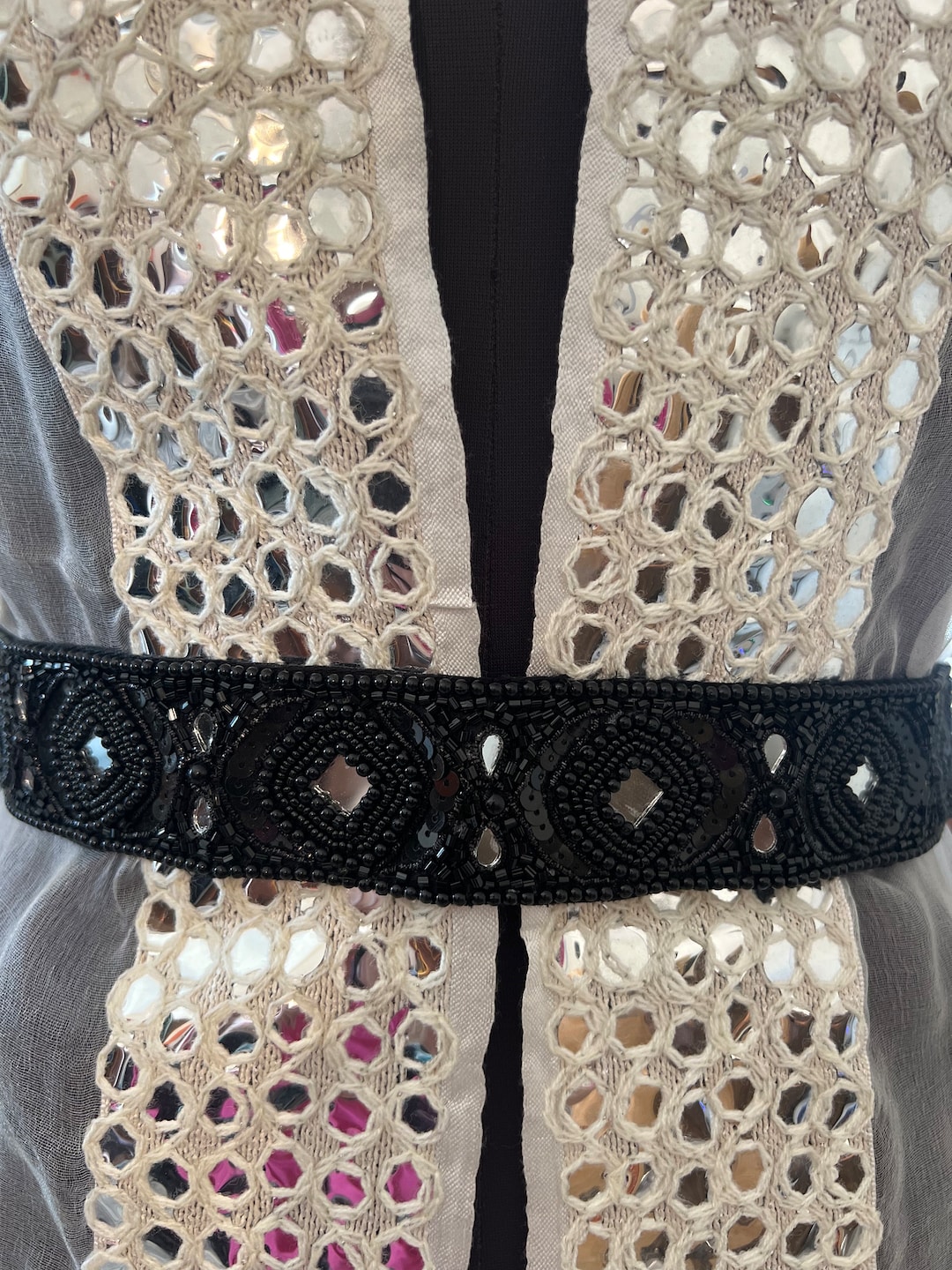 Black Belt |traditional Indian Mirror -work Waist Belt | Waist Belt ...