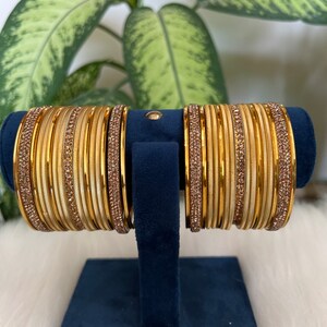 Beautiful Golden Bangles Set - Perfect Accessory - Etsy
