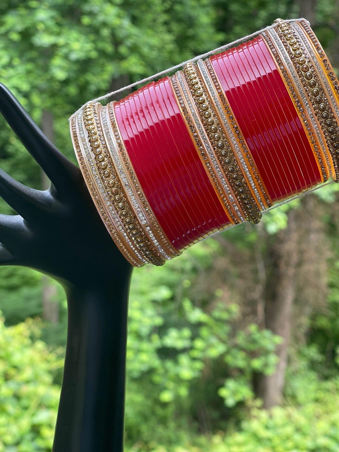 Red Bridal Chuda Bangles Set - Wedding Jewelry - Etsy