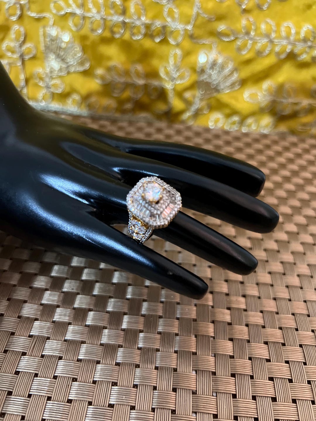 Gold Plated AD Stone Ring | Adjustable Gold Ring | Indian Jewelry - Etsy