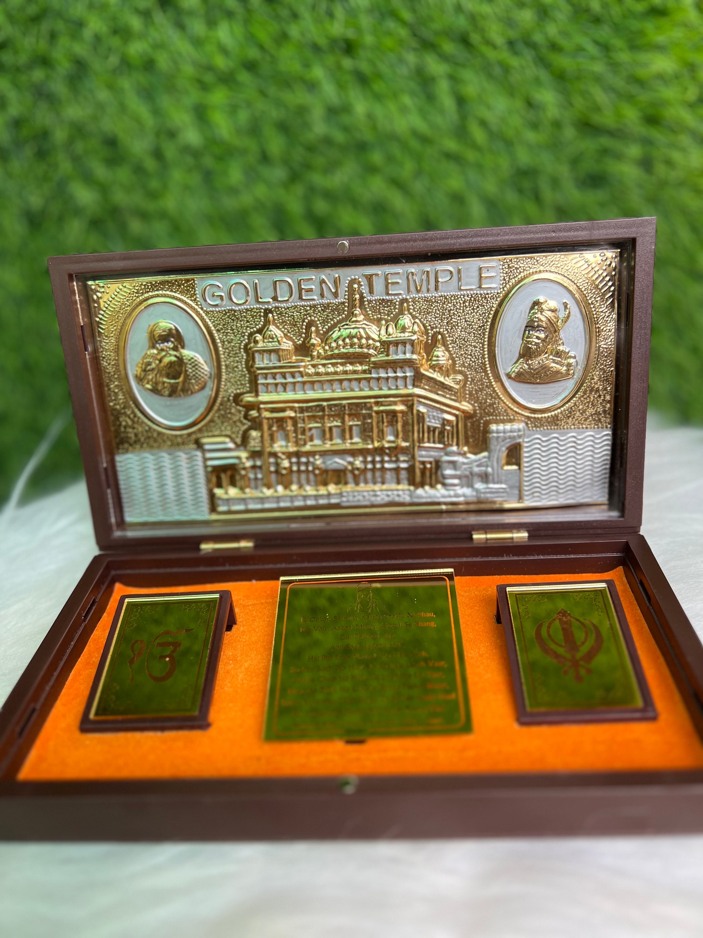 Gold Plated Golden Temple Photo Frame//return Pooja Gift Box - Etsy