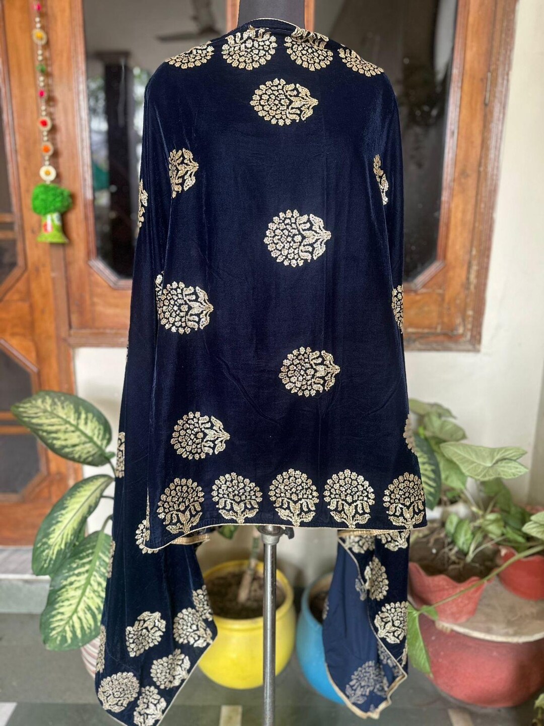 Navy Blue Velvet Shawl | Bridal Shawl | Bridesmaid Shawl | Groom Shawl ...