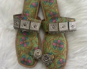 Indian Women Handmade Leather Sandals, Slippers for Women, Indian Flat ...