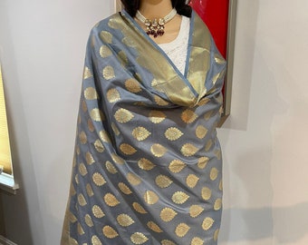 Grey Dupatta - Etsy