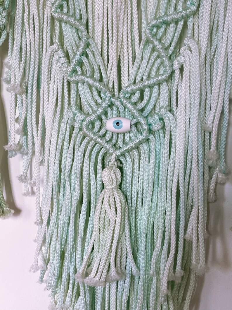 Blue Macrame Wall Hanging - Etsy