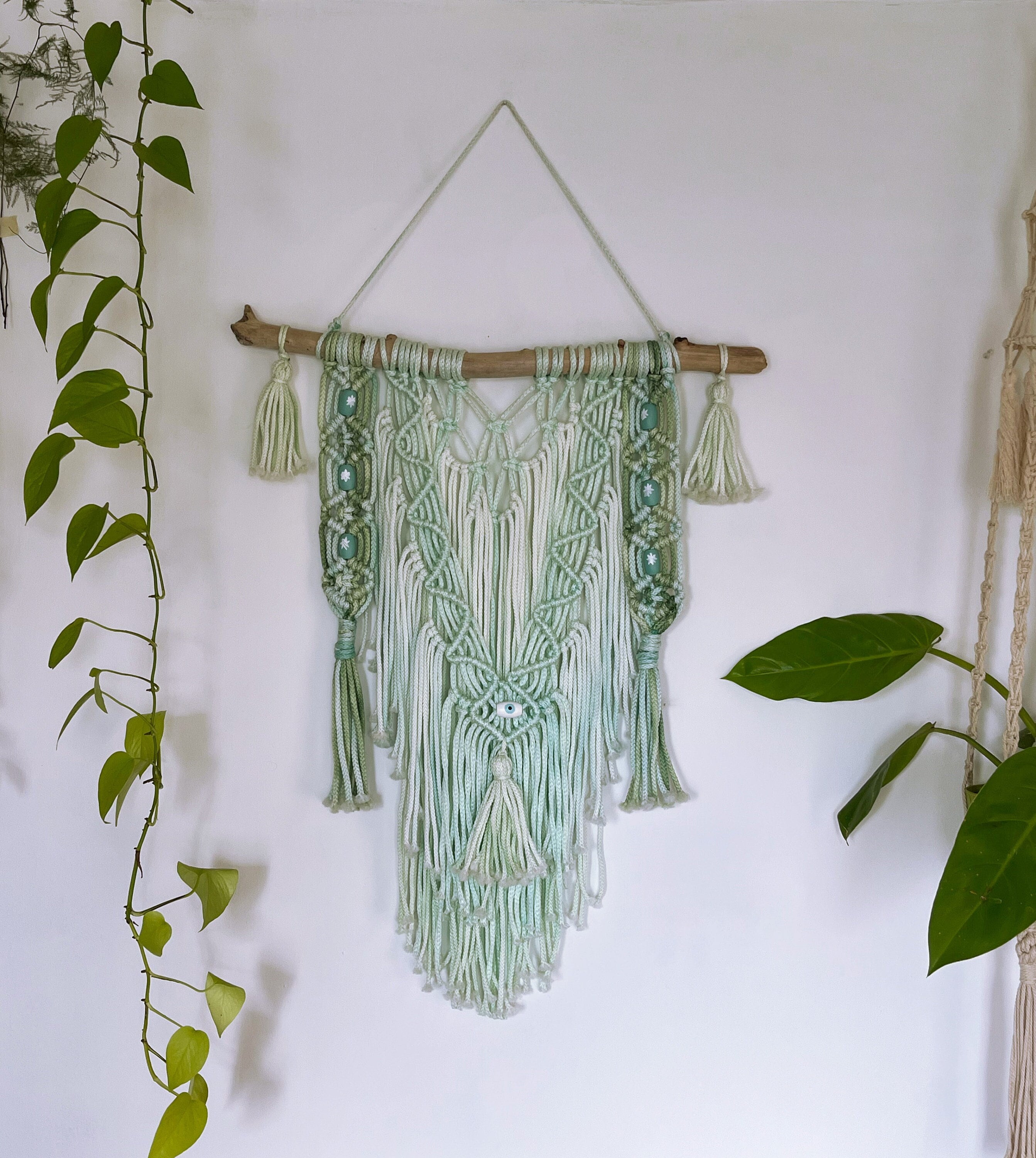 Blue Macrame Wall Hanging - Etsy