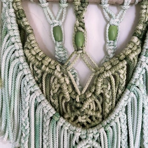 Green Macrame Wall Hanging - Etsy