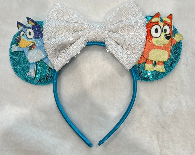 Blue Dog Headband Ears Girls Bingo - Etsy