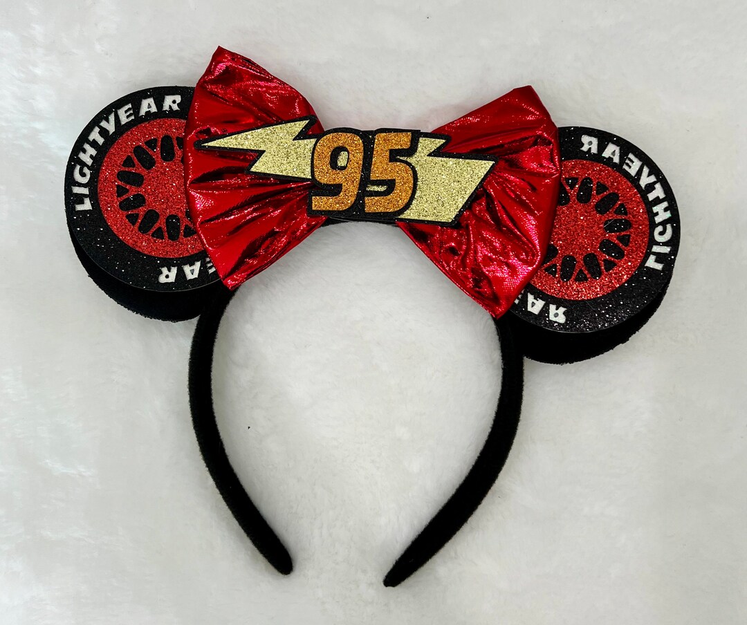 CARS Lightning Mcqueen Ears, 95 Race Car Ears, Mouse Ears, Minnie Ears ...