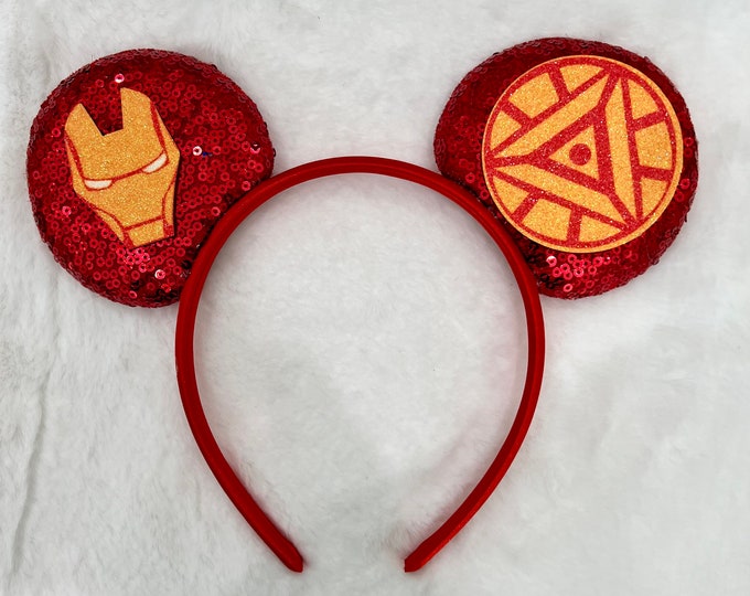 Iron Man Boys Mouse Ears Headband - Etsy