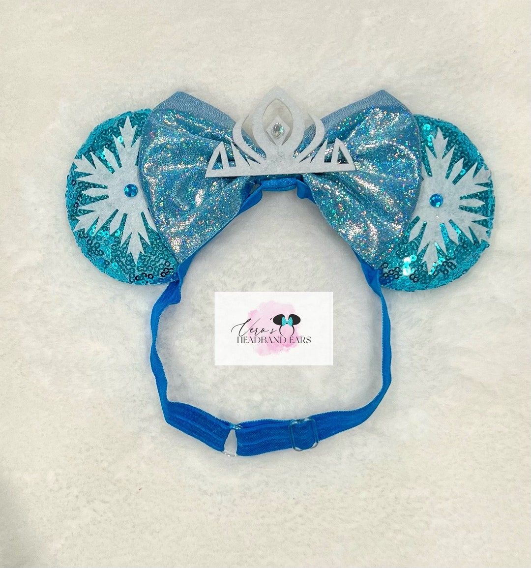 Princess Elsa Frozen Adjustable Elastic Minnie Ears, Frozen Minnie Ears ...