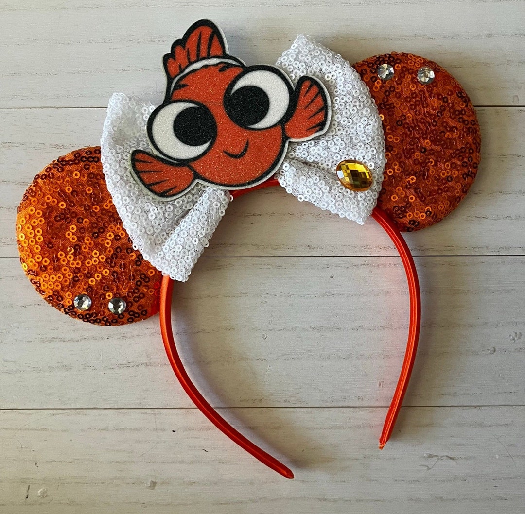 Nemo Inspired Ears, Finding Nemo Ears, Nemo Ears, Orange Fish Ears ...