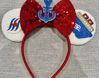 Disney Cruise Minnie Ears, Boat Mickey Ears, Line Mouse Ears Headband, Magical Kingdom Ears ...