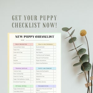 New Puppy Checklist Printable: the Ultimate Guide for Your Puppy First ...