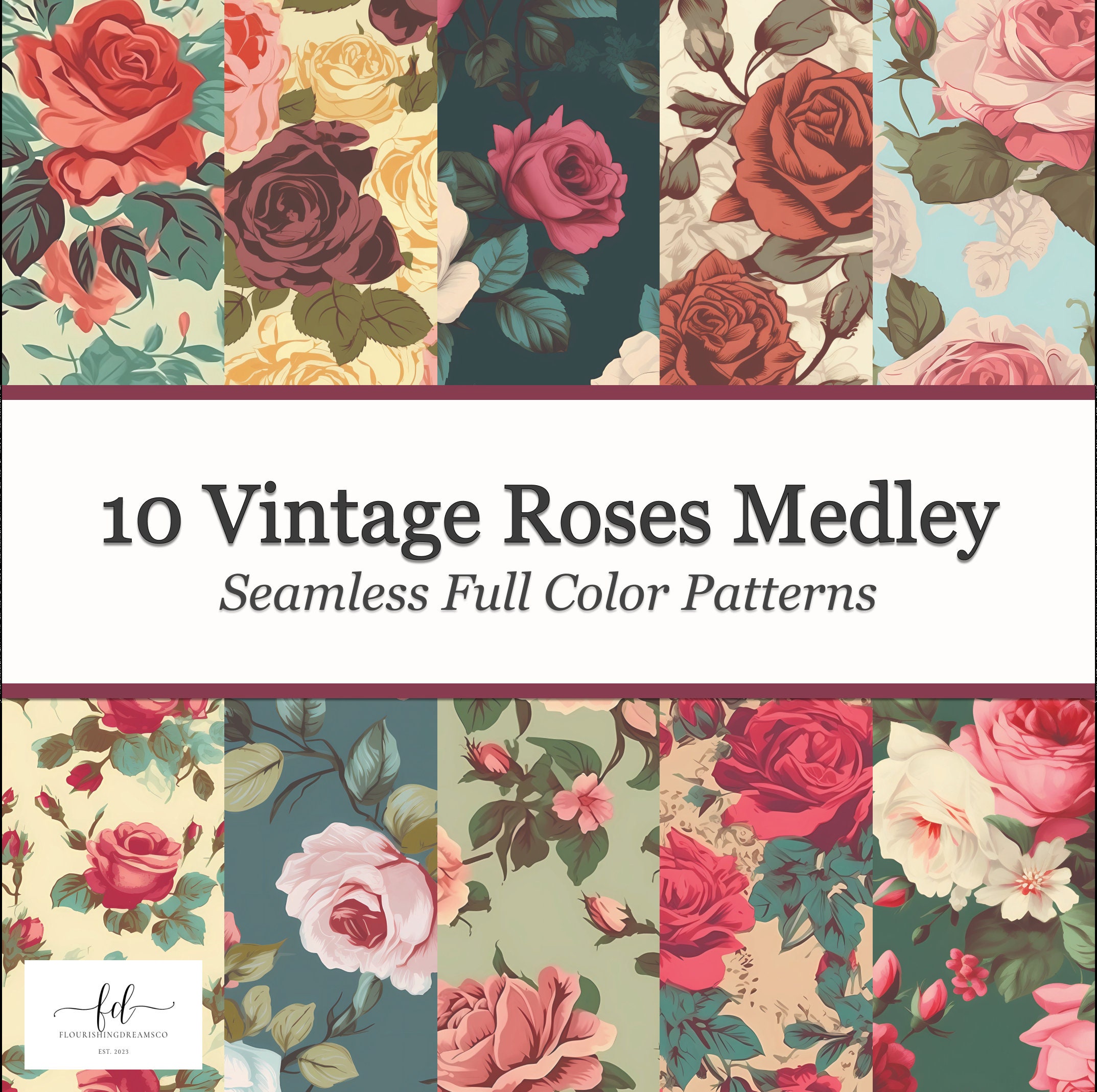 Vintage Roses Patterns