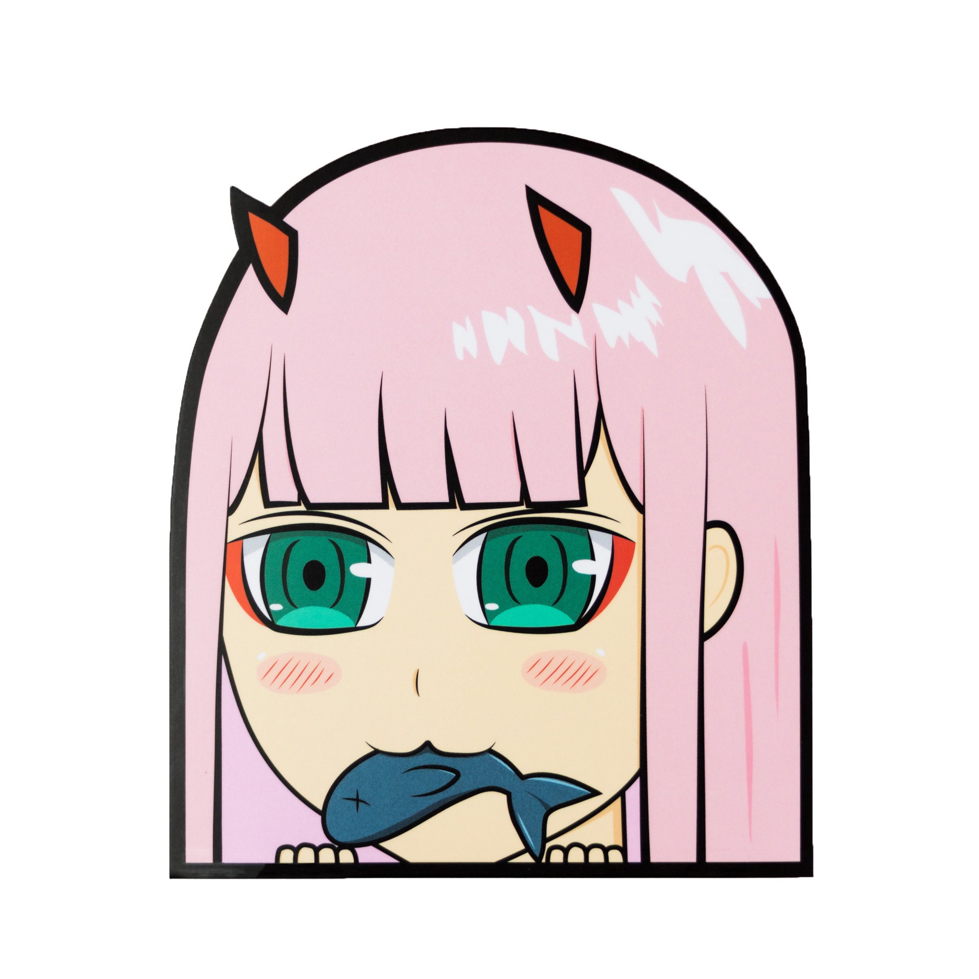 Zero Two Peeker Laptop Sticker - Anime Decal - Vinyl Decal - Waterproof ...