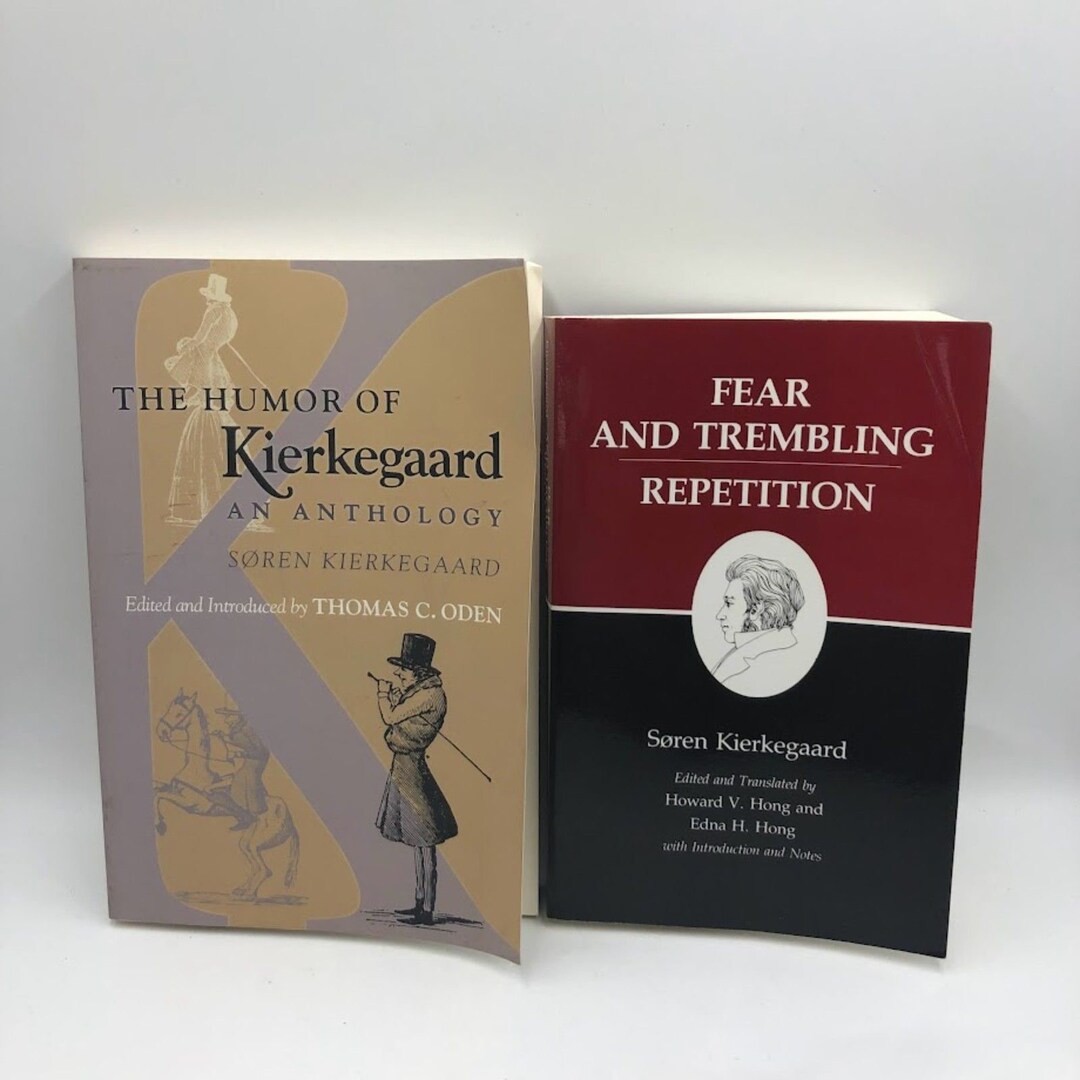 Vintage Lot of 2 Soren Kierkegaard Paperback Books Fear Humor Wisdom ...