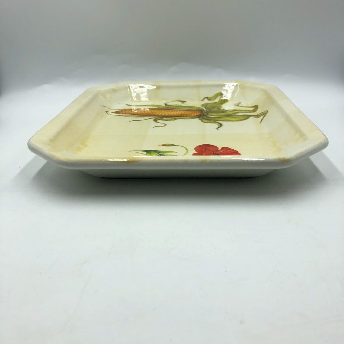 Ceramica Due Torri Set of 2 Square Platters Cornstalk Made in Italy ...