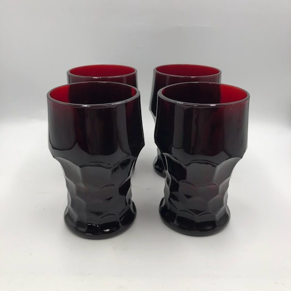 Red Glassware - Etsy