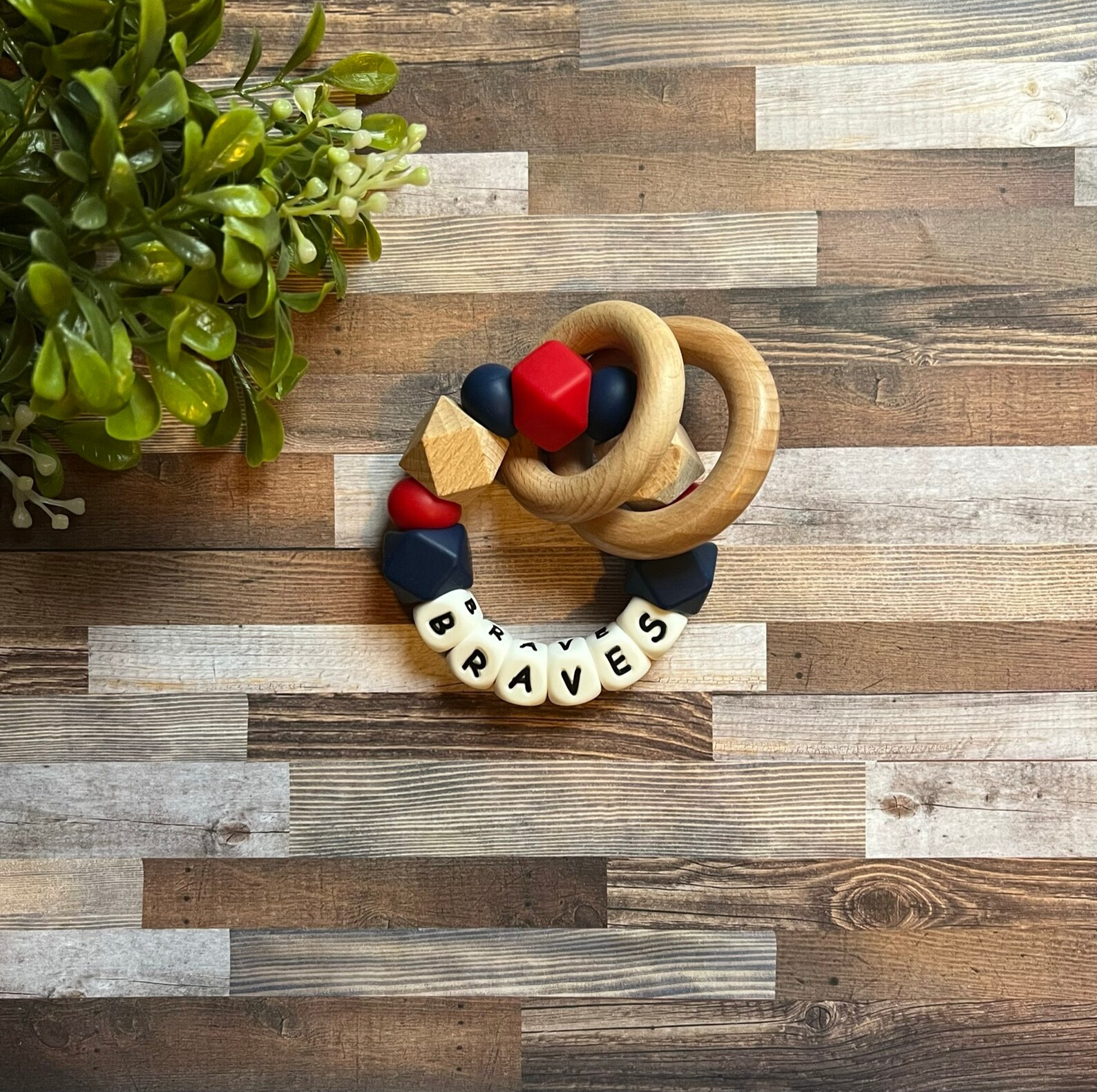 Atlanta Braves Toy Collection - Pacifier Clip - Rattle - Braves Baby ...
