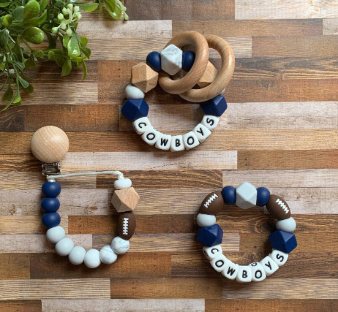 Dallas Cowboys Toy Collection - Pacifier Clip - Rattle Toy - Go Cowboys ...