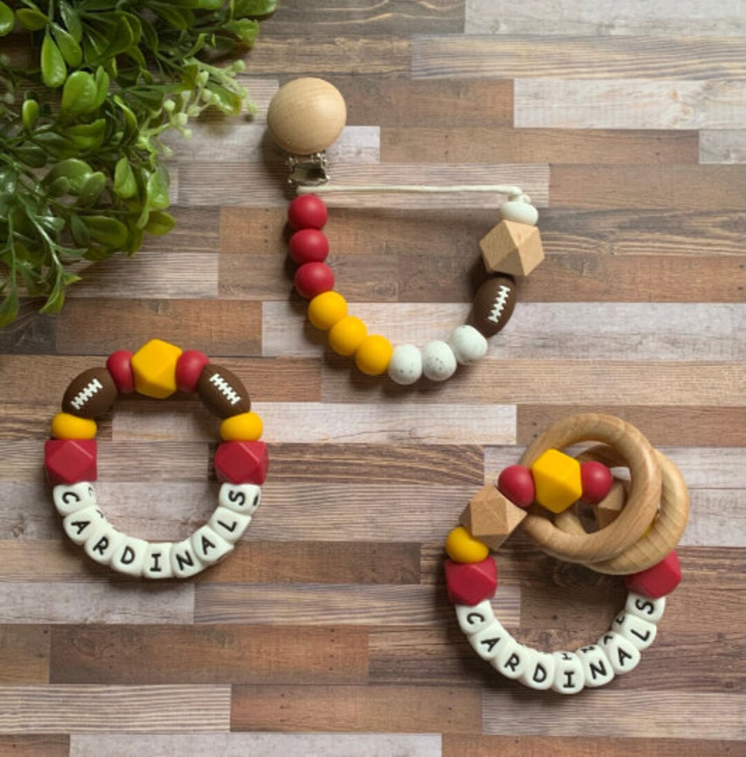 Arizona Cardinals Baby Toy Collection - Cardinals Pacifier Clip, Rattle ...