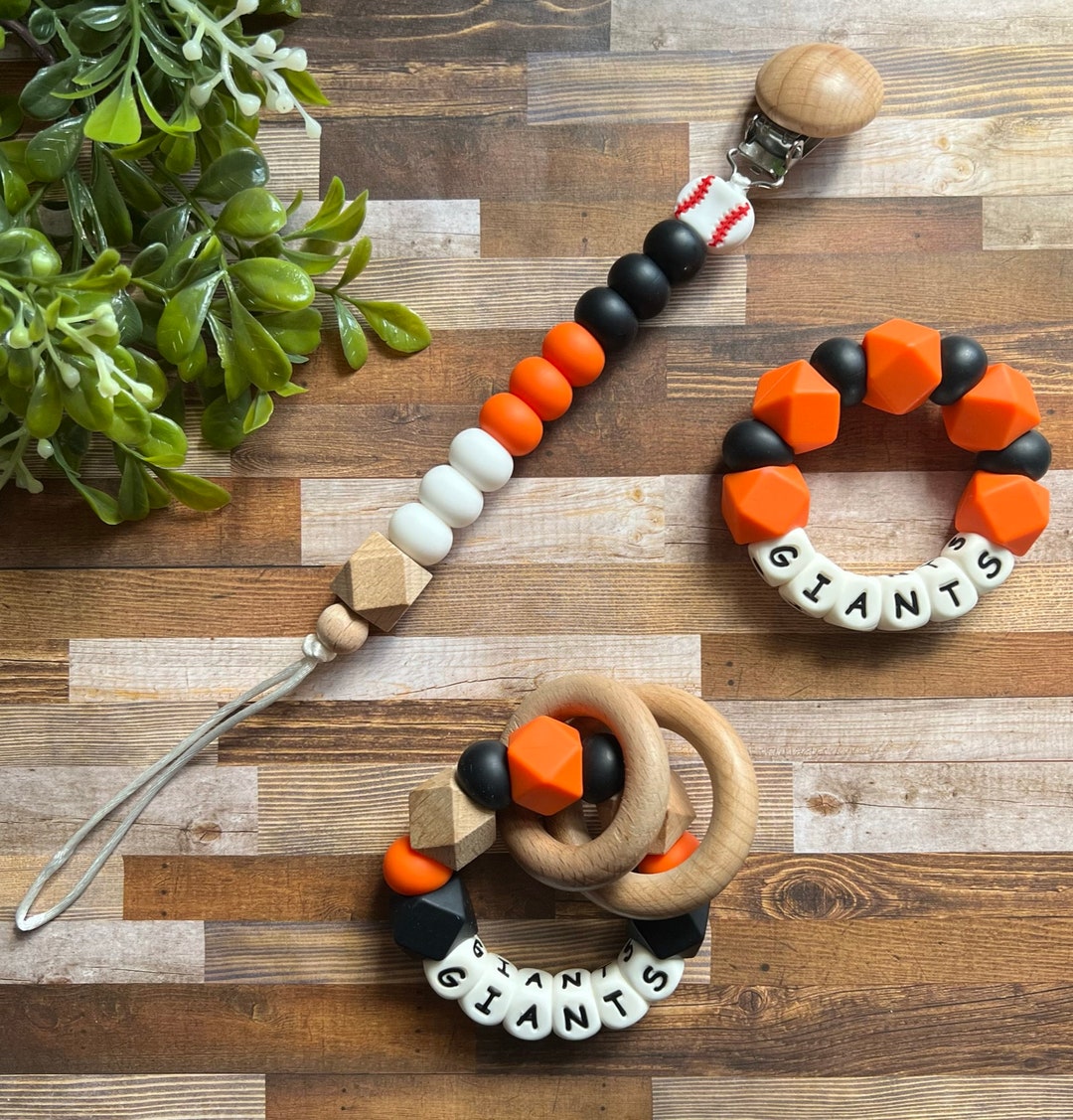 San Francisco Giants Toy Collection - Pacifier Clip - Rattle - Baby ...
