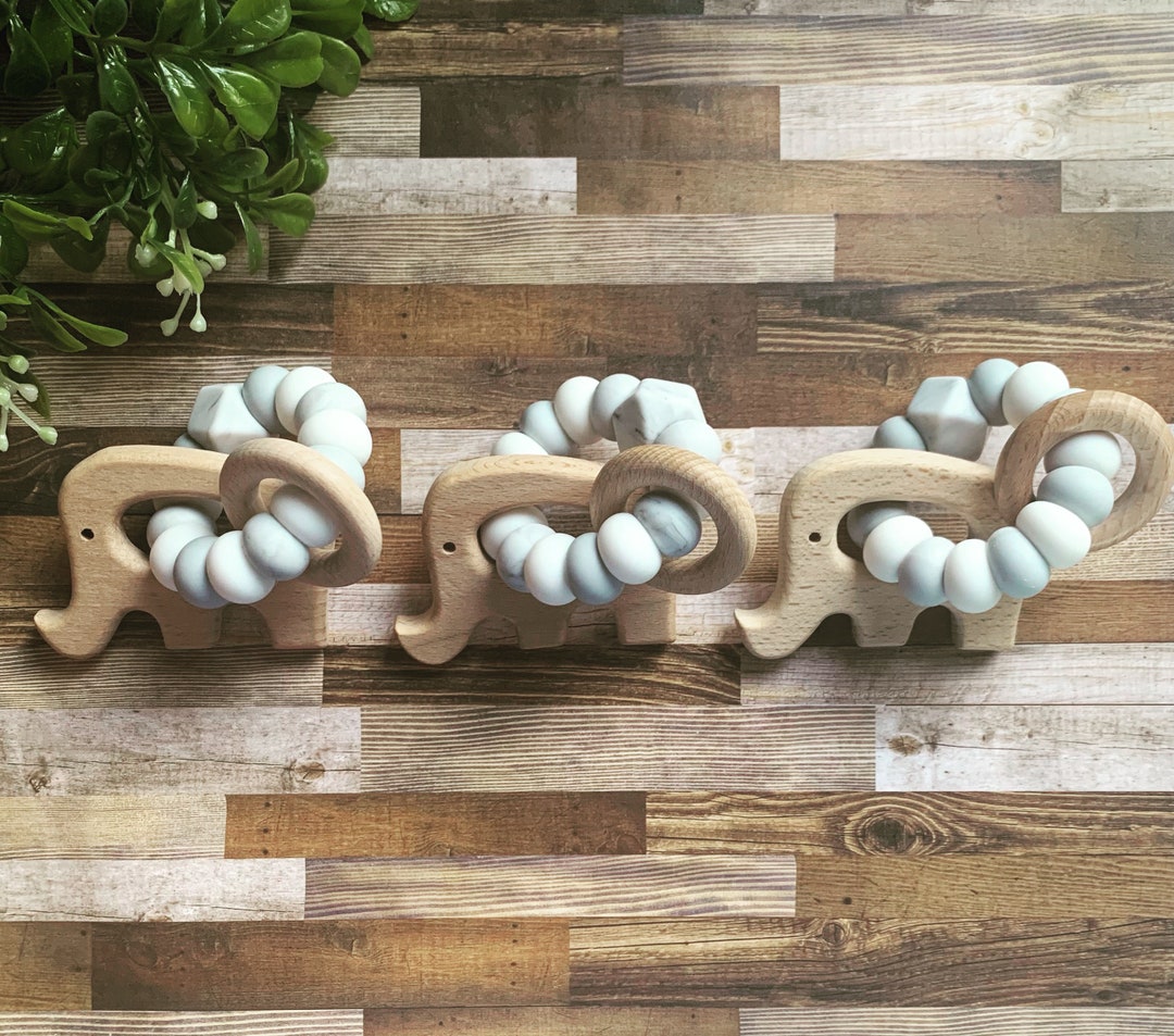 Elephant Rattle Toy - Baby Elephant Coming Home Gift - Gender Neutral ...