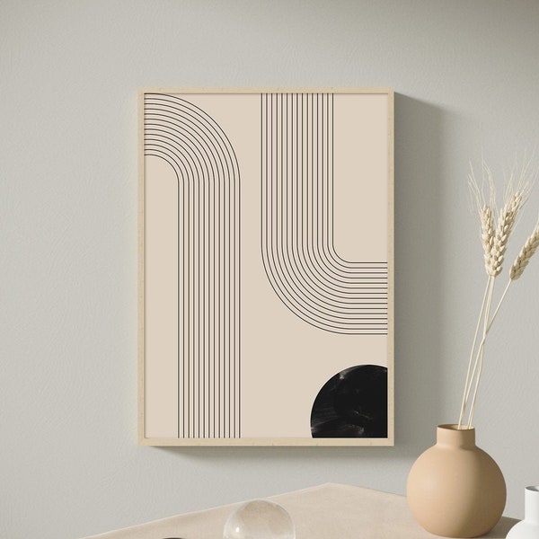 Abstract Geometric Line Wall Art - Etsy