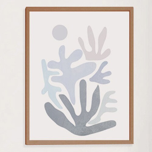 Classic Blue Abstract Art Modern Wall Art Navy Blue Print | Etsy