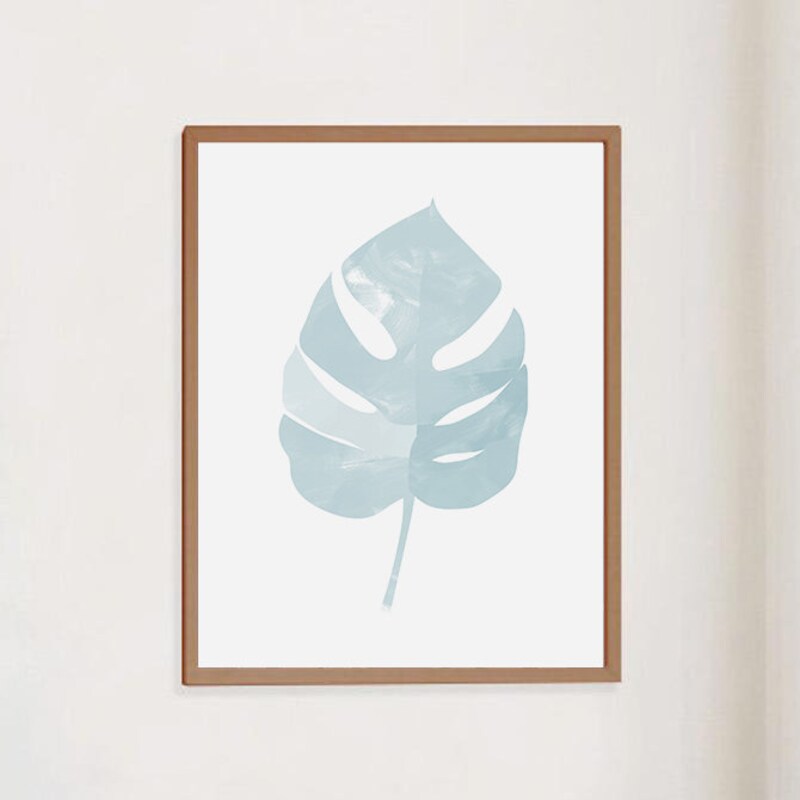 Blue Palm Print - Etsy