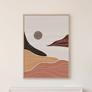 Abstract Sunrise Print, Sun Painting, Abstract Art Print, Sunrise ...
