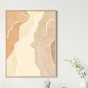 Pale Yellow Art Abstract Art Print Living Room Wall Art - Etsy