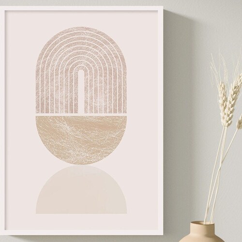 Abstract Postergeometric Wall Art Beige Print Printable - Etsy
