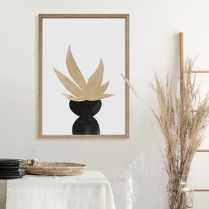 Minimalist Plant Print Boho Decor Living Room Wall Art Wall - Etsy