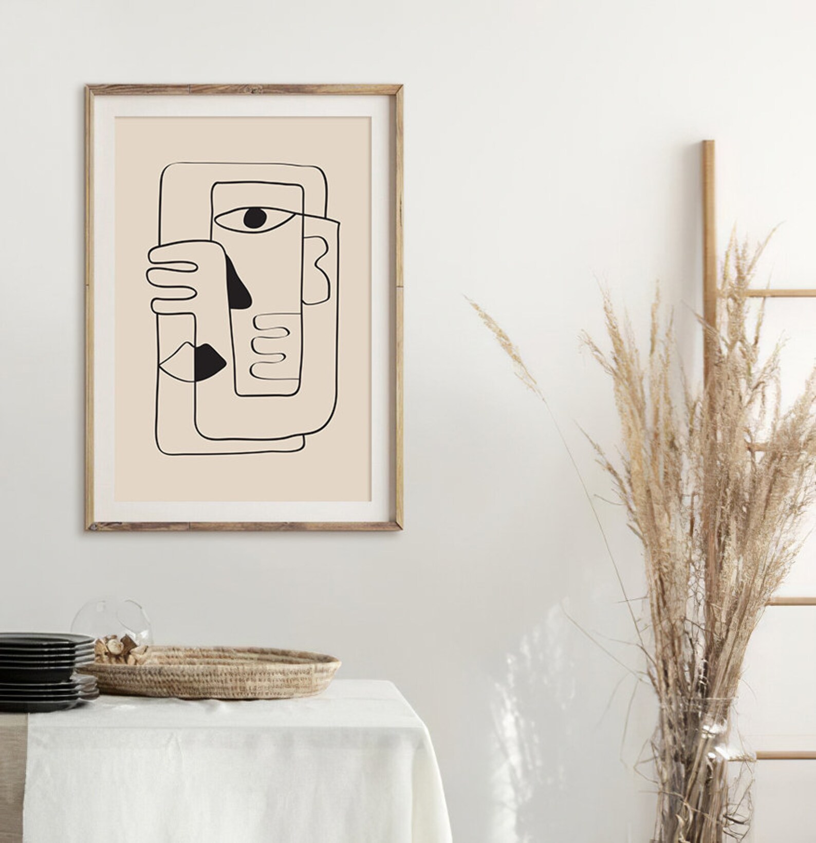 Modern Line Art Print Printable Wall Art Black Line Art | Etsy