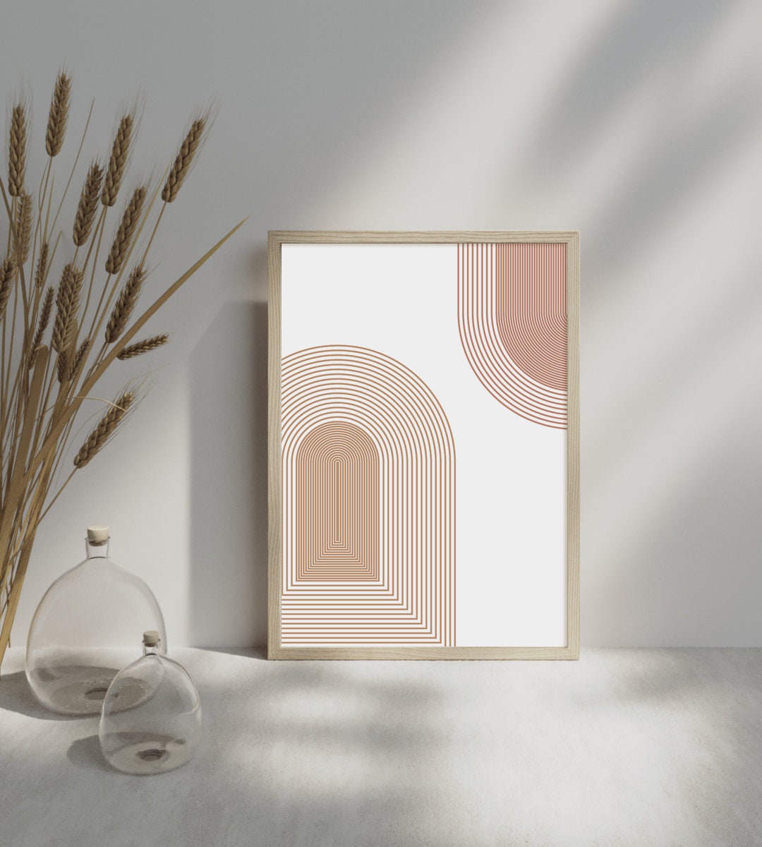 Arch Line Art Modern Geometric Art Mid Century Line Art - Etsy