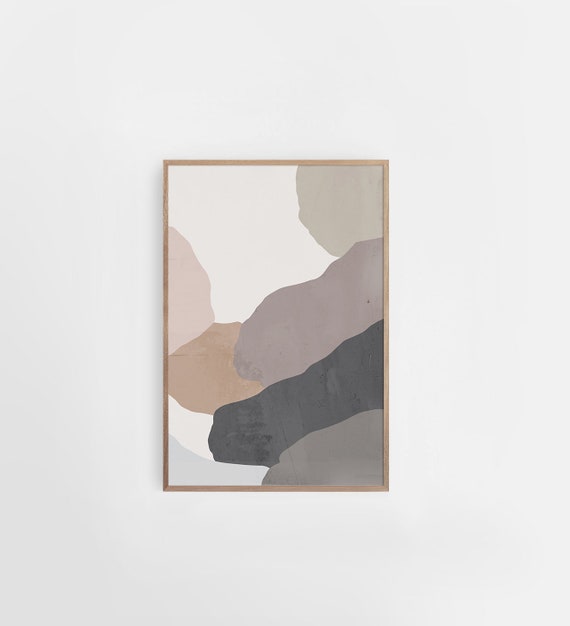 Neutral Color Abstract Art Large Abstract Art Print Pastel - Etsy