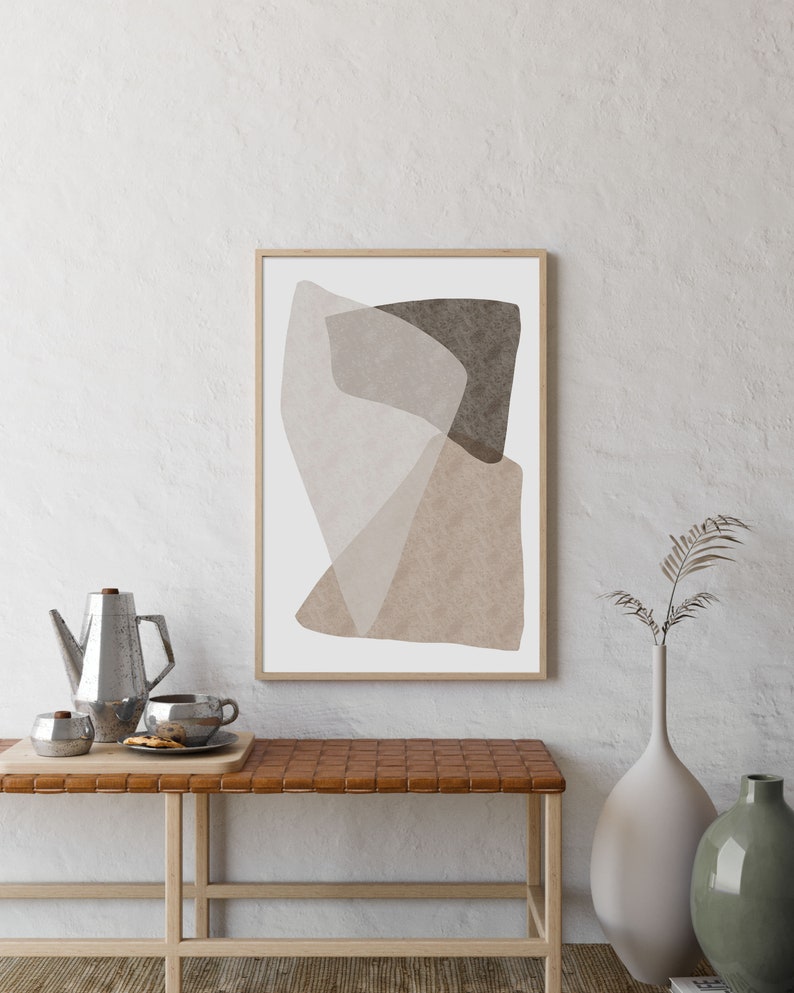 Abstract Art Print Beige Abstract Wall Art Modern Wall Art - Etsy