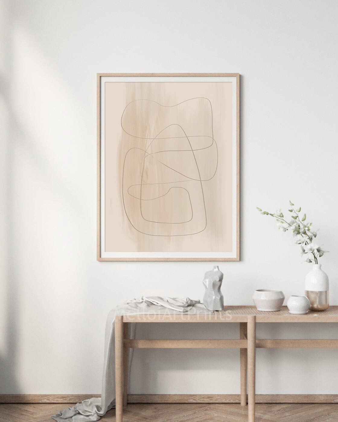 Abstract Line Art Mid Century Line Art Modern Abstract Art | Etsy