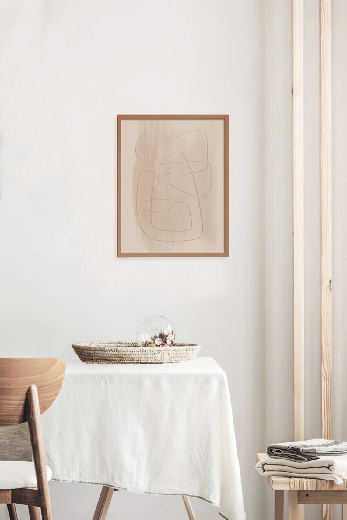 Abstract Line Art Mid Century Line Art Modern Abstract Art | Etsy