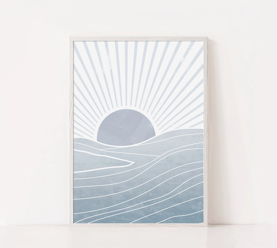 Abstract Sunrise Art Modern Wall Art Pastel Sunrise Print - Etsy