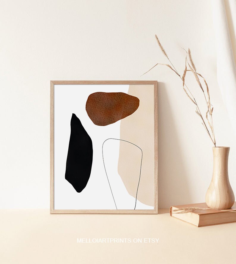 Abstract Painting Modern Art Neutral Print Contemporary - Etsy