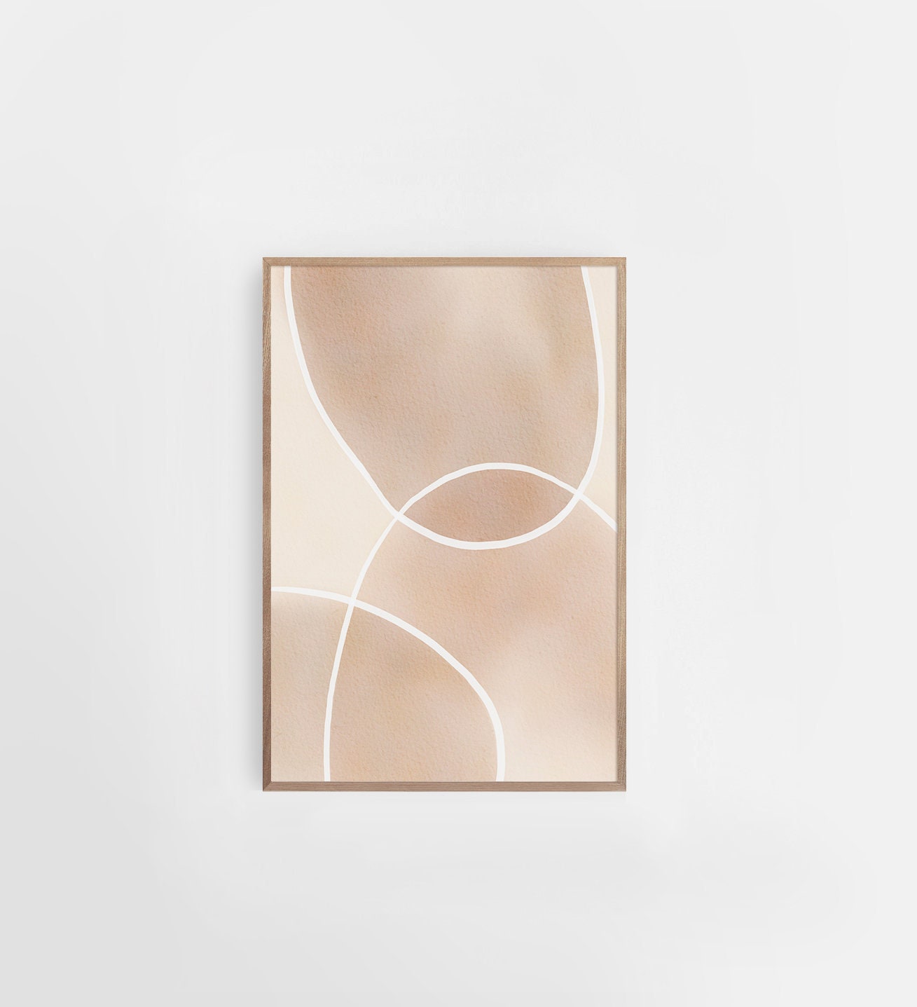 Beige Painting Line Art Brown Line Art Print Printable Art | Etsy