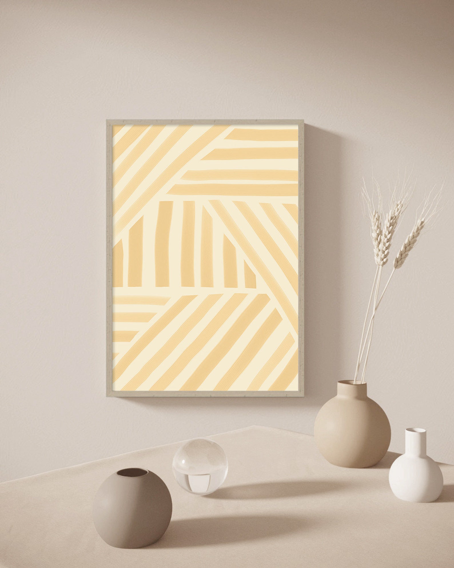 Abstract Stripe Art Modern Wall Art Pastel Print Digital | Etsy