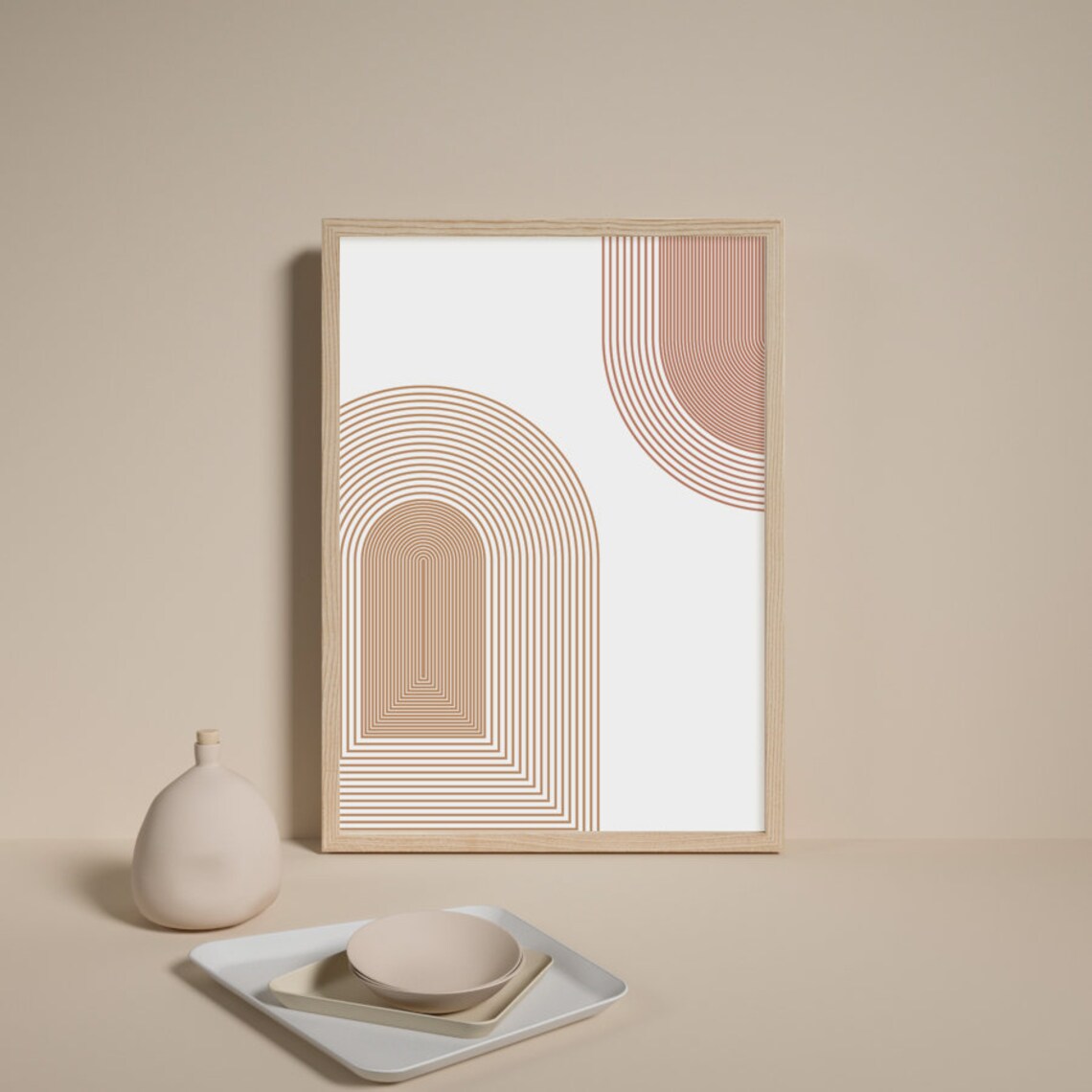 Arch Line Art Modern Geometric Art Mid Century Line Art - Etsy