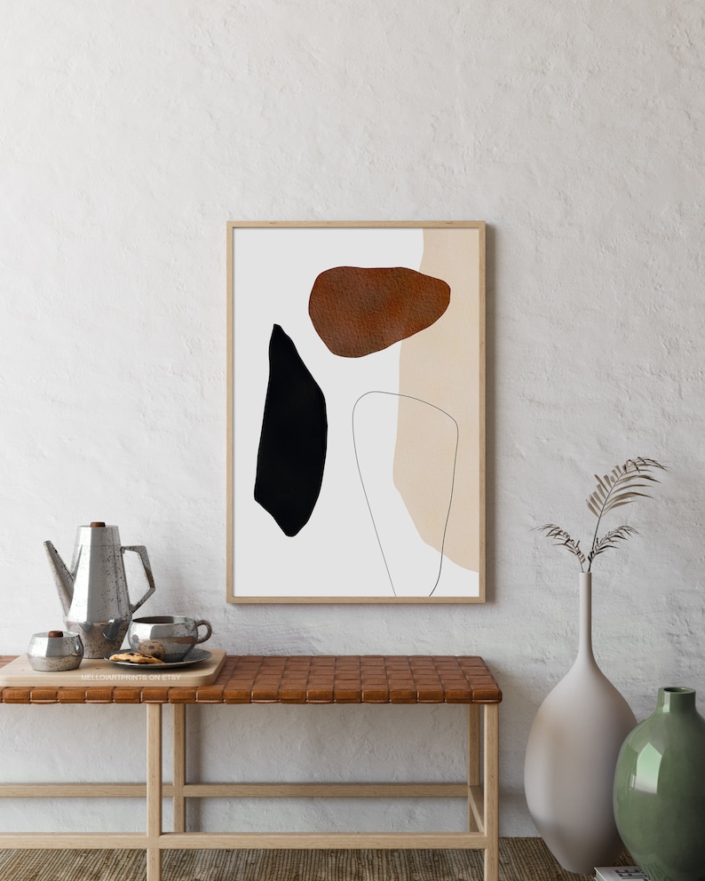 Abstract Painting Modern Art Neutral Print Contemporary - Etsy